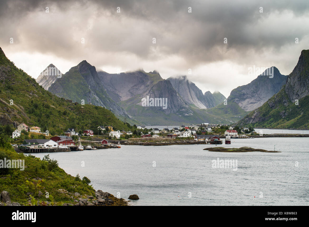 Lofoten Islands, Reine, Moskenes, Scandinavia, Norway, Europe Stock ...