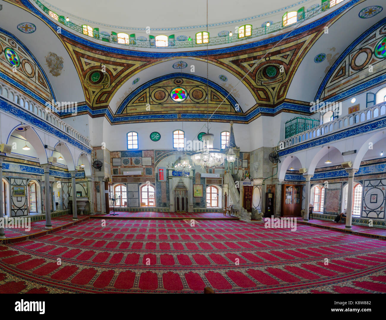 ACRE, ISRAEL - SEPTEMBER 18, 2017: View of the interior of El-Jazzar ...