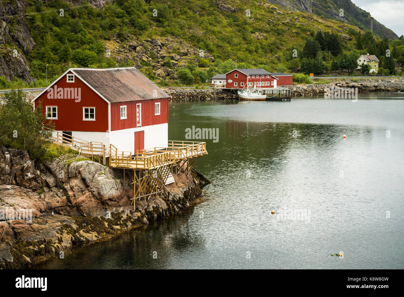Local house in the Moskenes, Lofoten Islands, Norway, Scandinavia ...