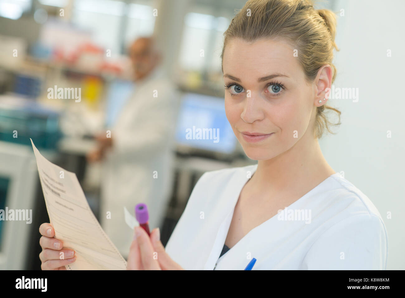 the tube of sample Stock Photo - Alamy