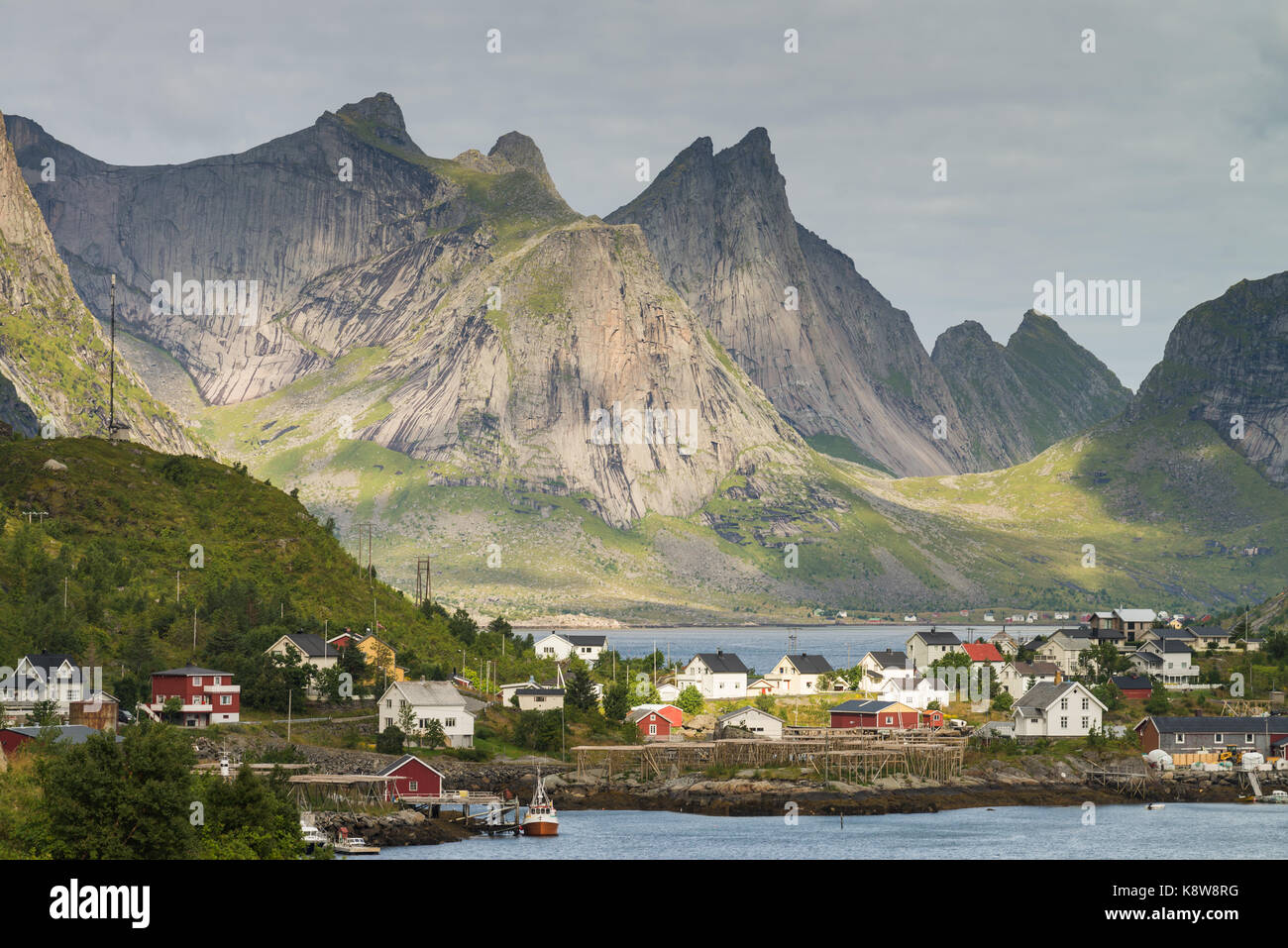 Lofoten Islands, Reine, Moskenes, Scandinavia, Norway, Europe Stock ...