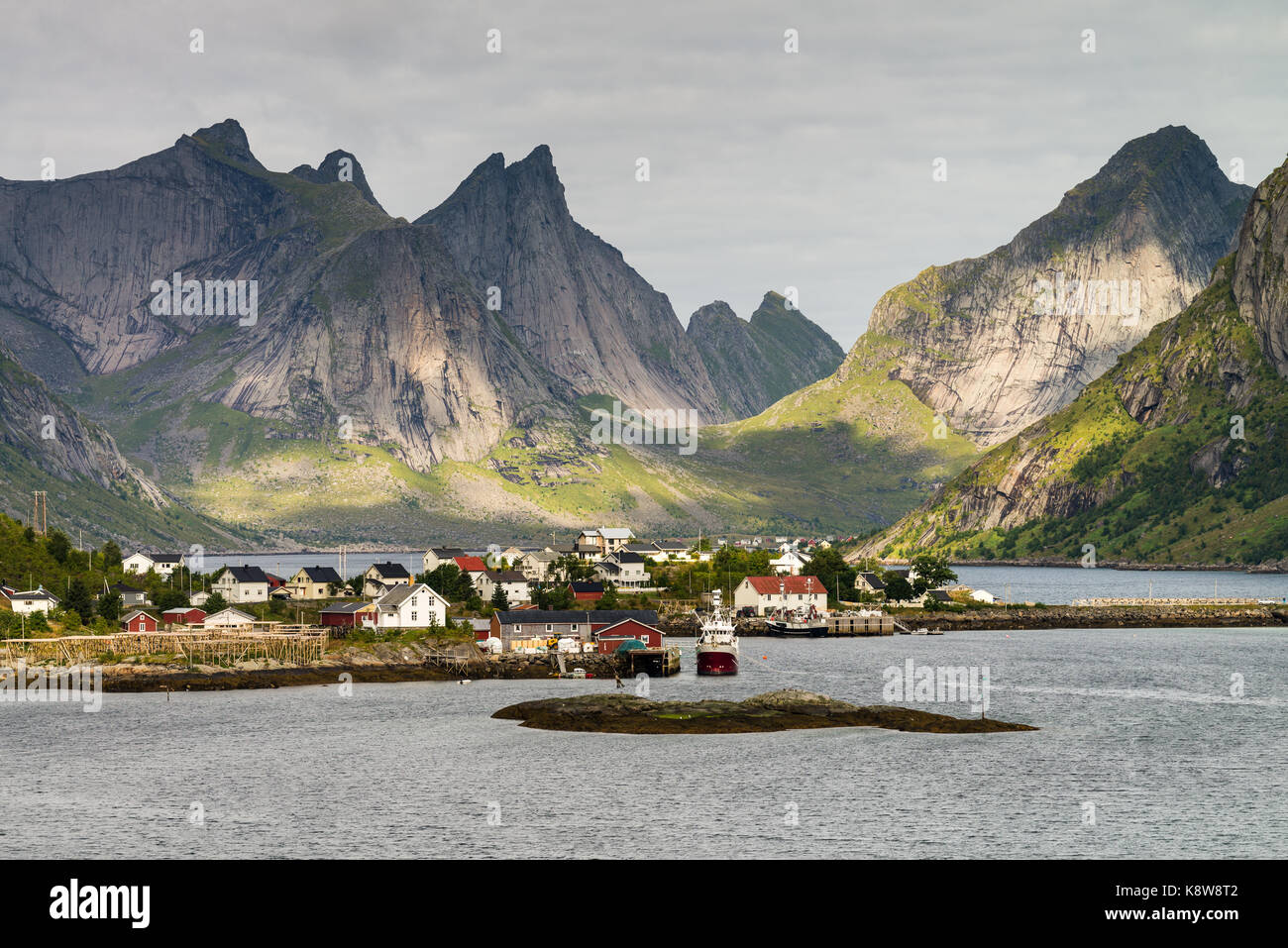 Lofoten Islands, Reine, Moskenes, Scandinavia, Norway, Europe Stock ...