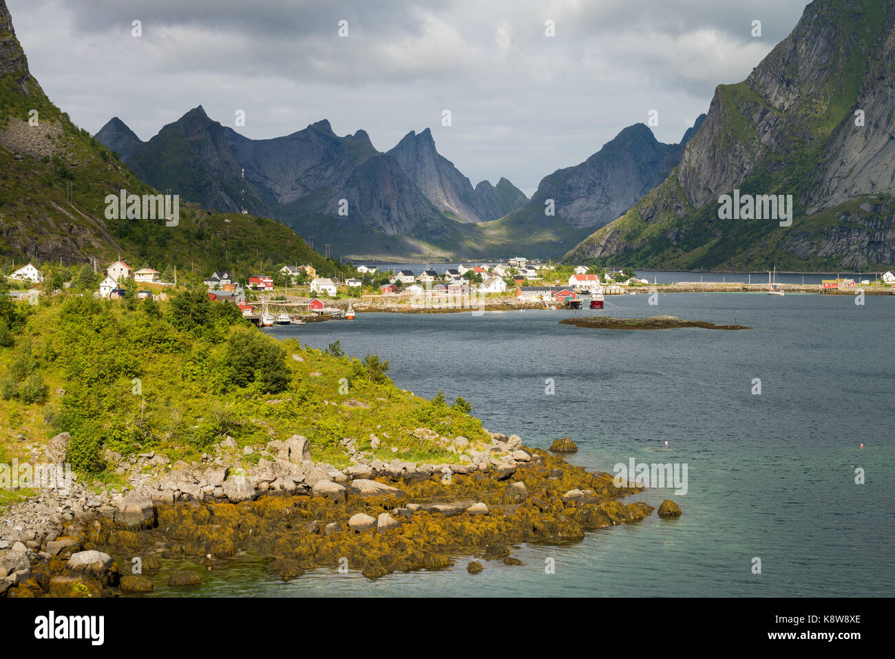 Lofoten Islands, Reine, Moskenes, Scandinavia, Norway, Europe Stock ...