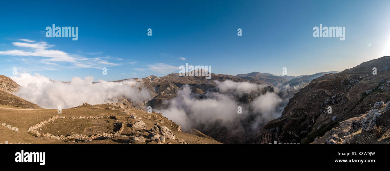 Wide panoramic mountain landscape Stock Photo - Alamy
