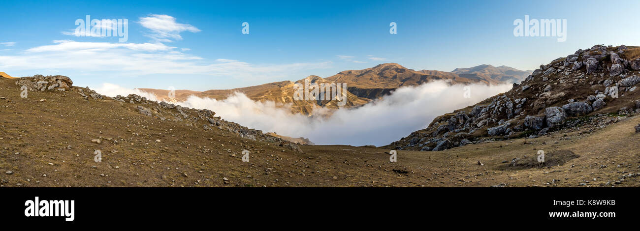 Wide panoramic mountain landscape Stock Photo - Alamy