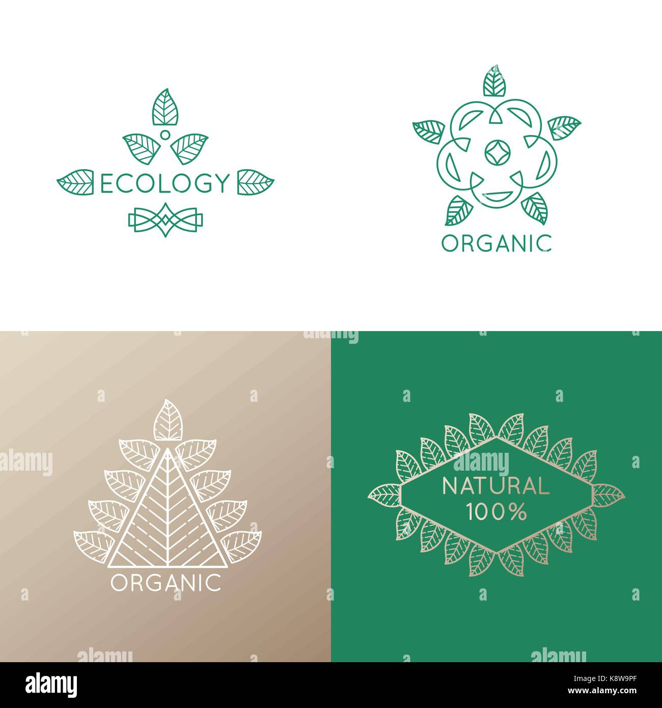 Logo set of nature elements Stock Vector Image & Art - Alamy