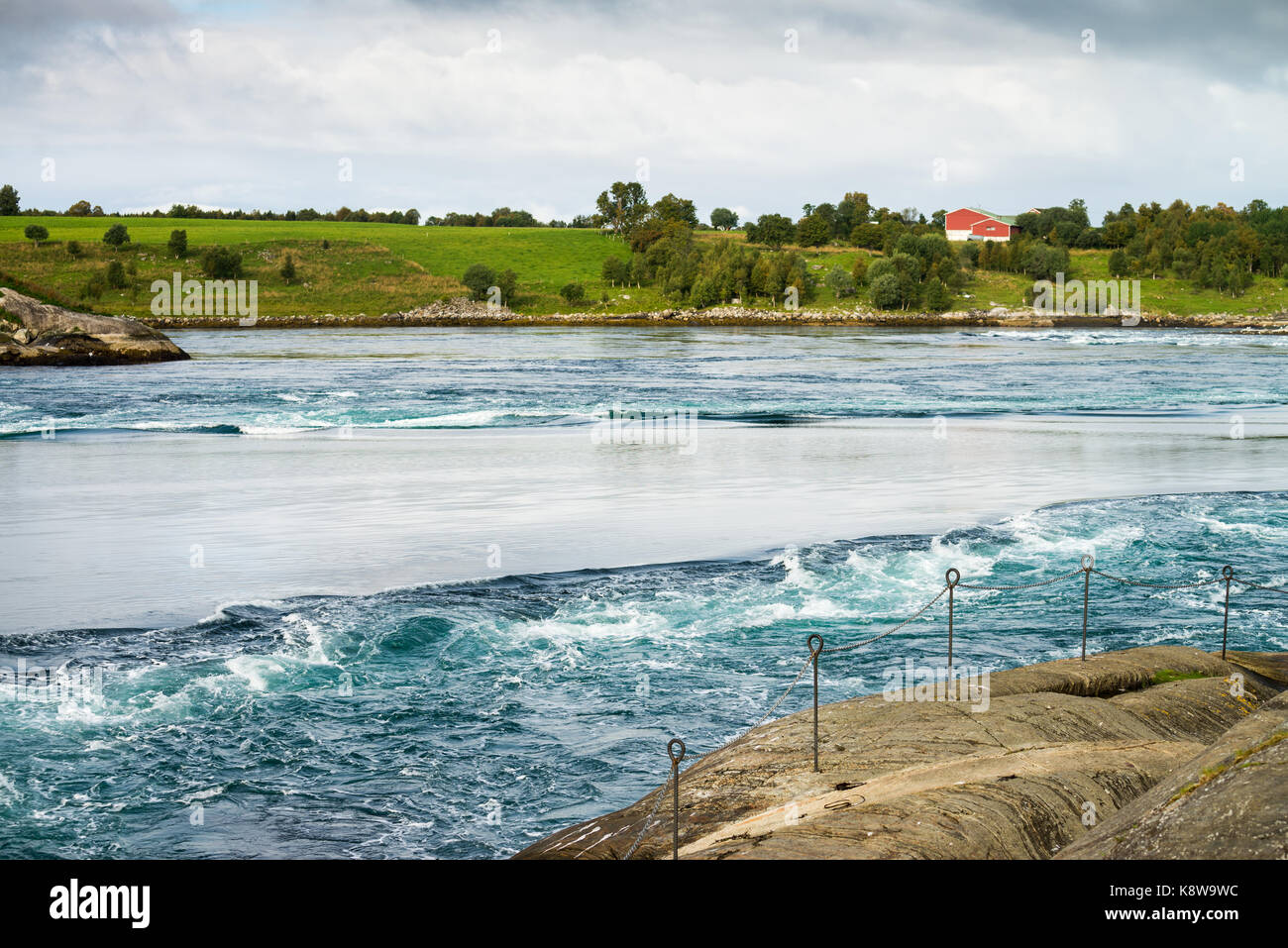 Whirlpools of the maelstrom of Saltstraumen, Nordland, Norway ...