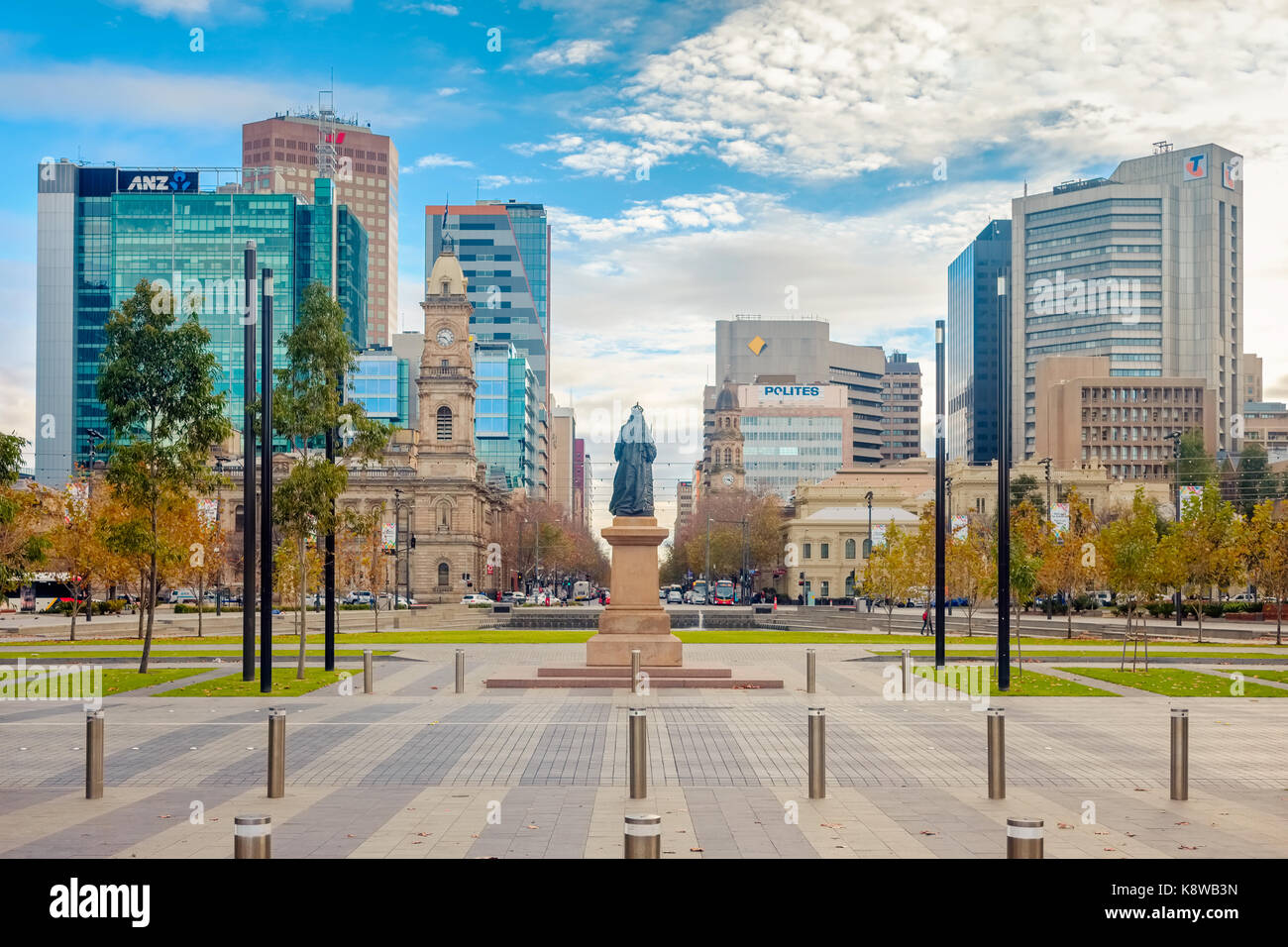 Adelaide, Australia - June 28, 2017: Victoria Square viewed from South ...