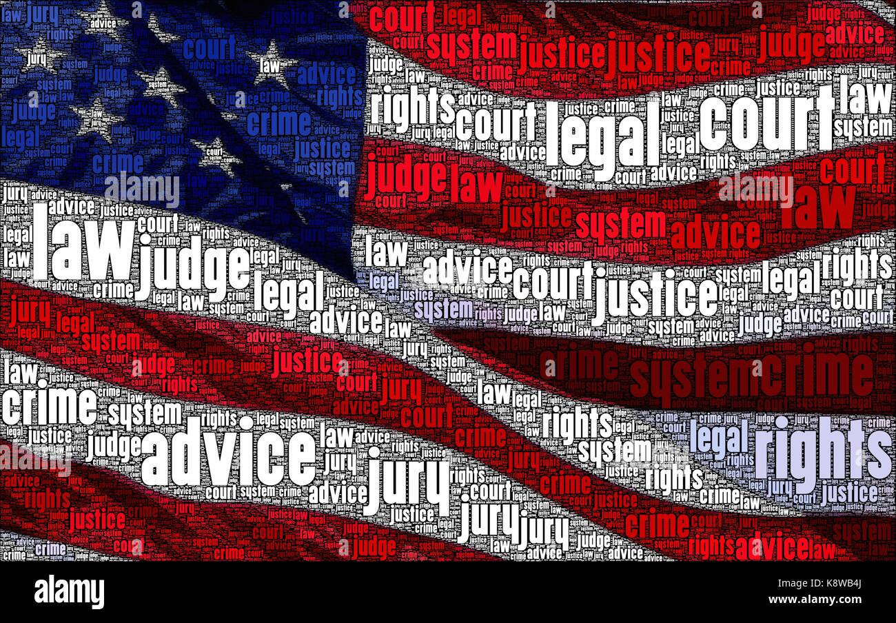 USA patriotic flag made only using legal words Stock Photo - Alamy