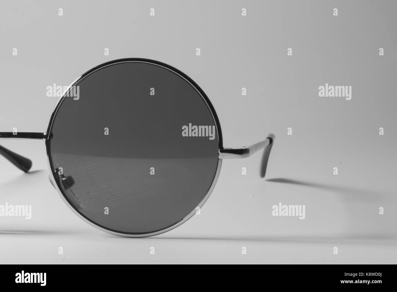 Rimmed eyeglasses closeup on a white background abstract view Stock ...