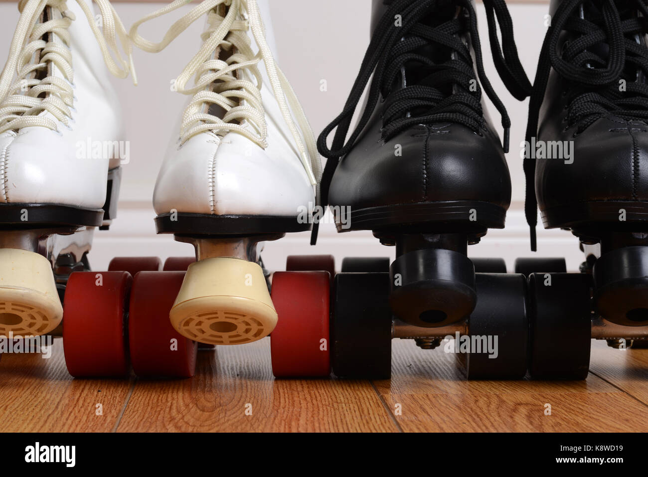 closeup front view quad roller skates Stock Photo - Alamy