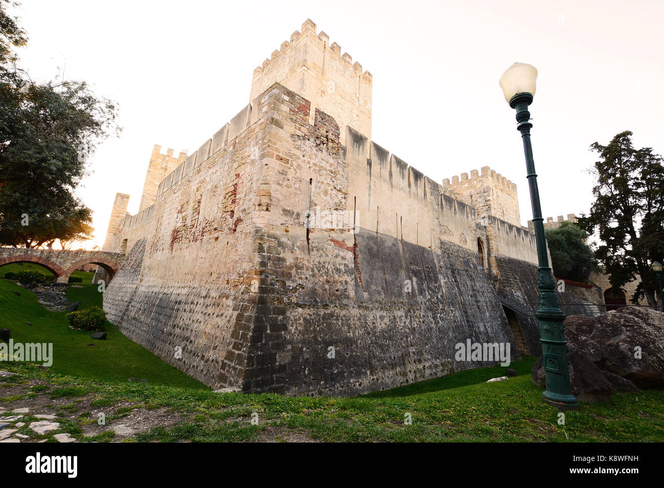 St. George's castle (Castelo de Sao Jorge) in Lisbon, Portugal Stock ...