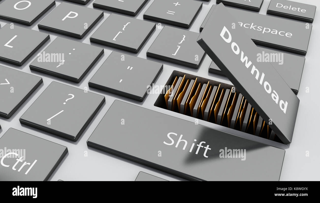 Download file folder icon 3d hi-res stock photography and images - Alamy