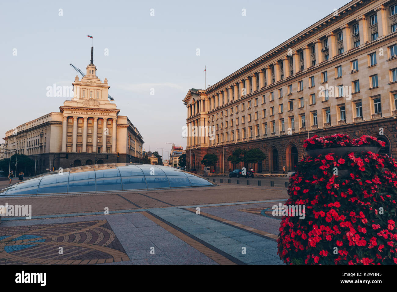 SOFIA, BULGARIA, JULY 2017. City centre of Sofia, capital of Bulgaria ...