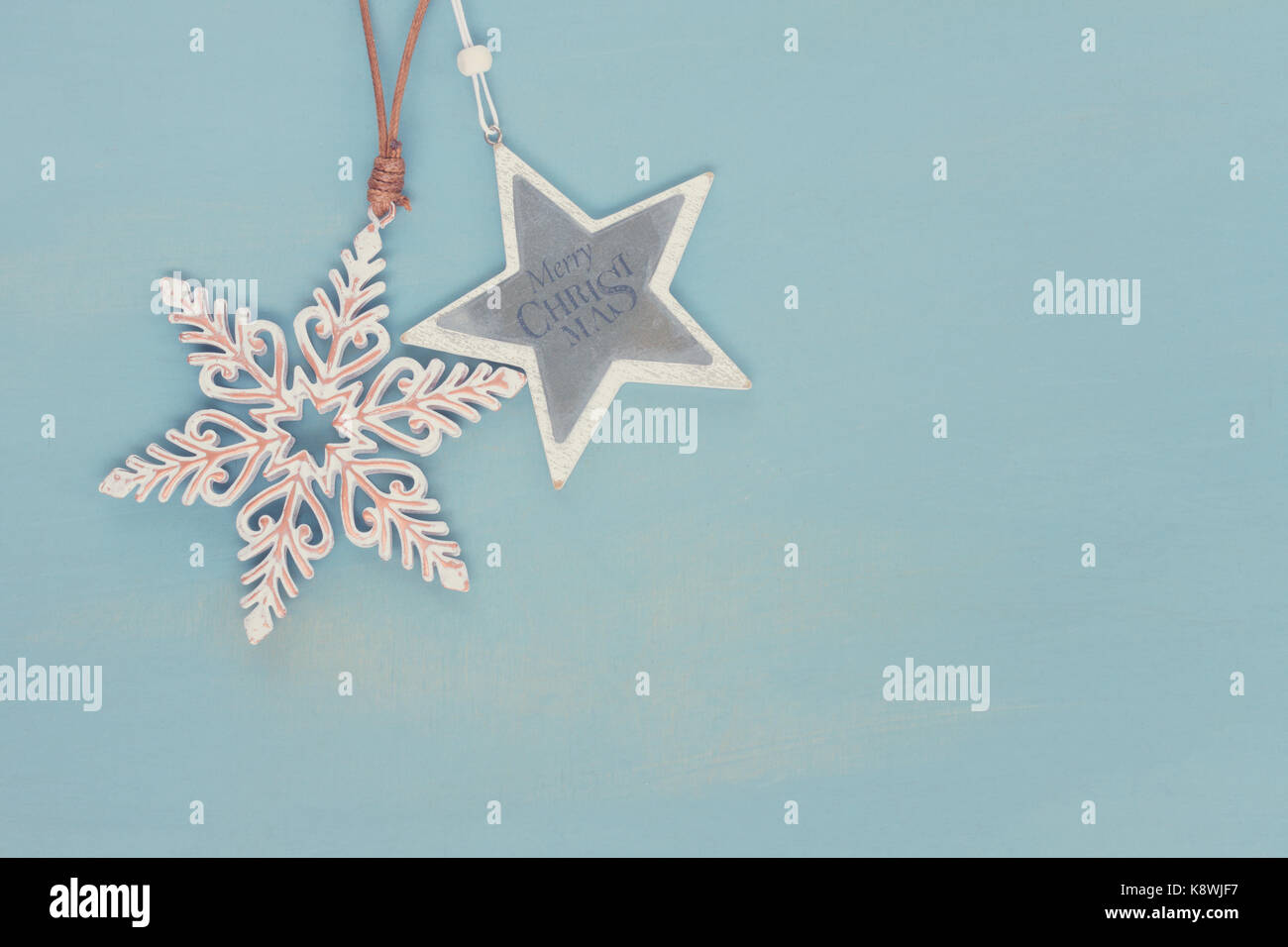 Blue and white christmas Stock Photo - Alamy