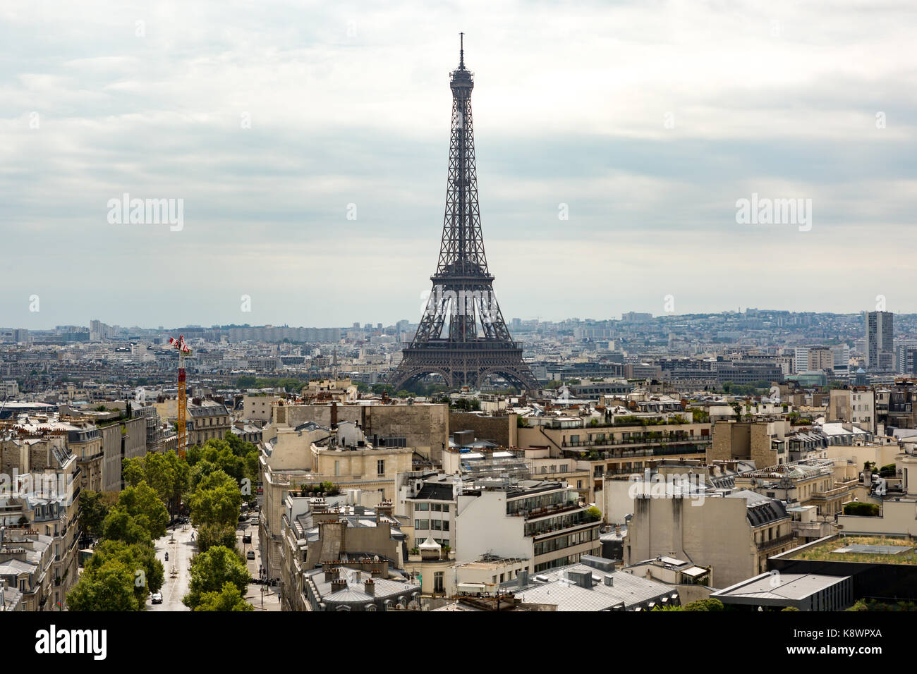 A view of the Eiffel Tower in the city of Paris Stock Photo - Alamy
