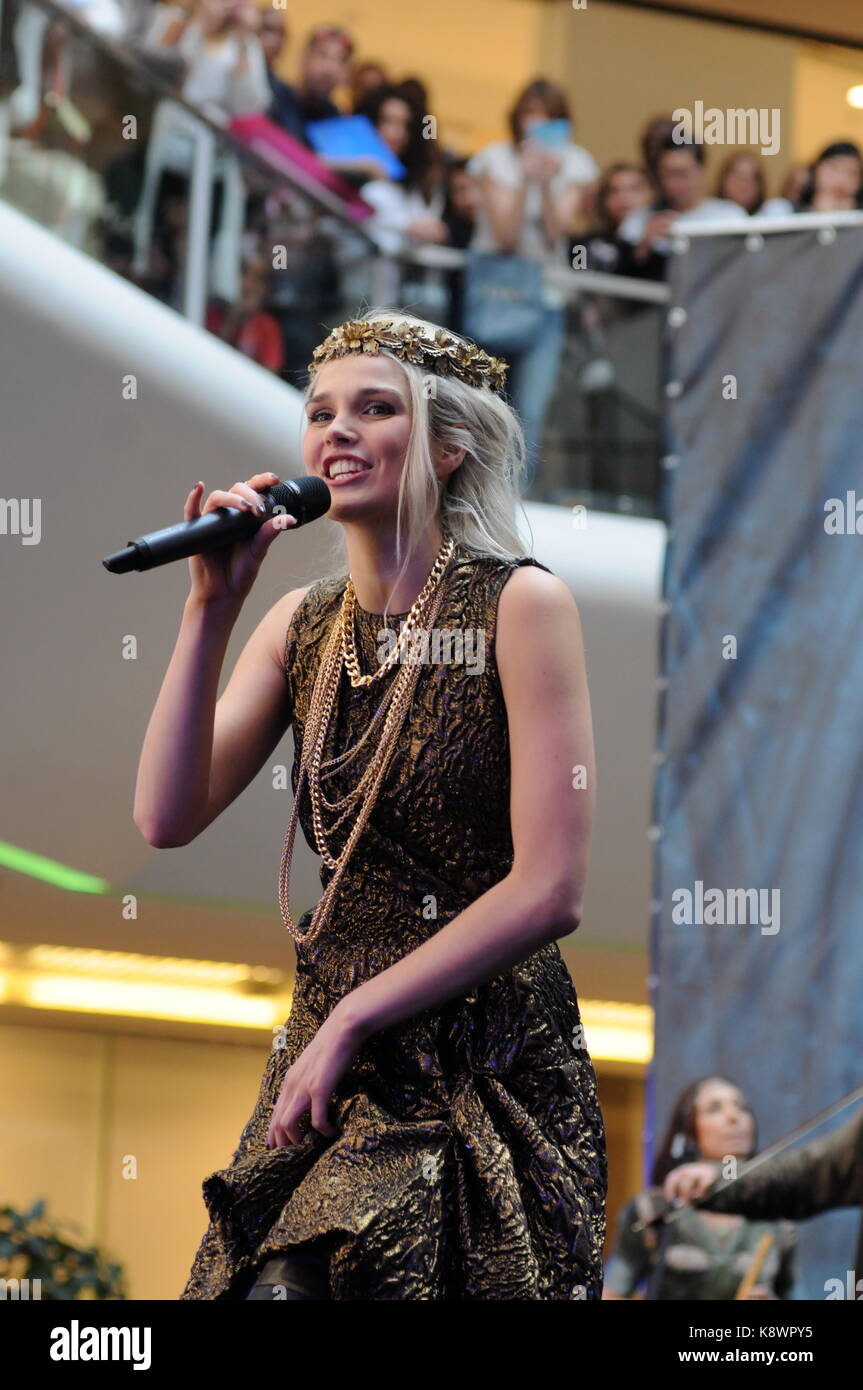 French singer Camille Lou attends showcase in Lyon, France Stock Photo ...
