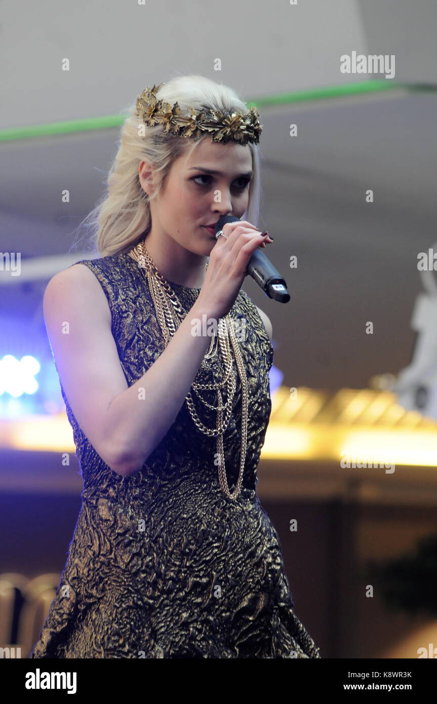 French singer Camille Lou attends showcase in Lyon, France Stock Photo ...