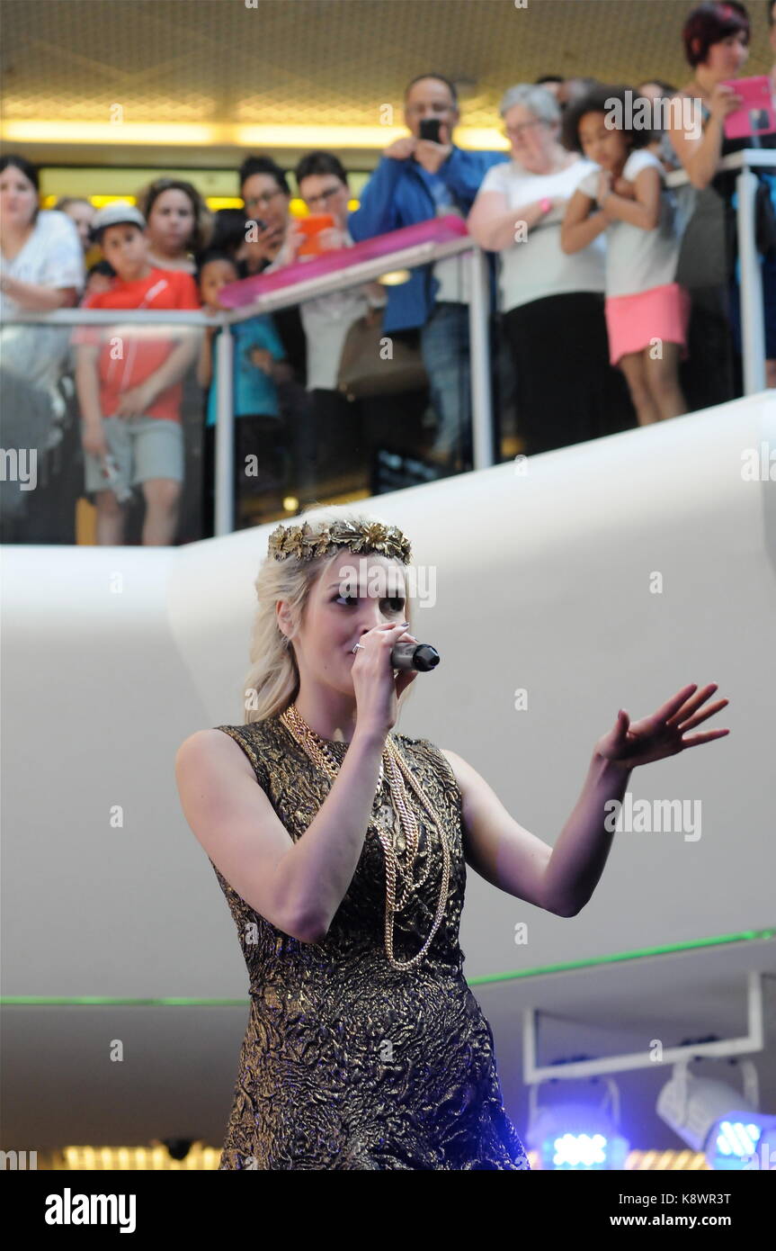 French singer Camille Lou attends showcase in Lyon, France Stock Photo ...