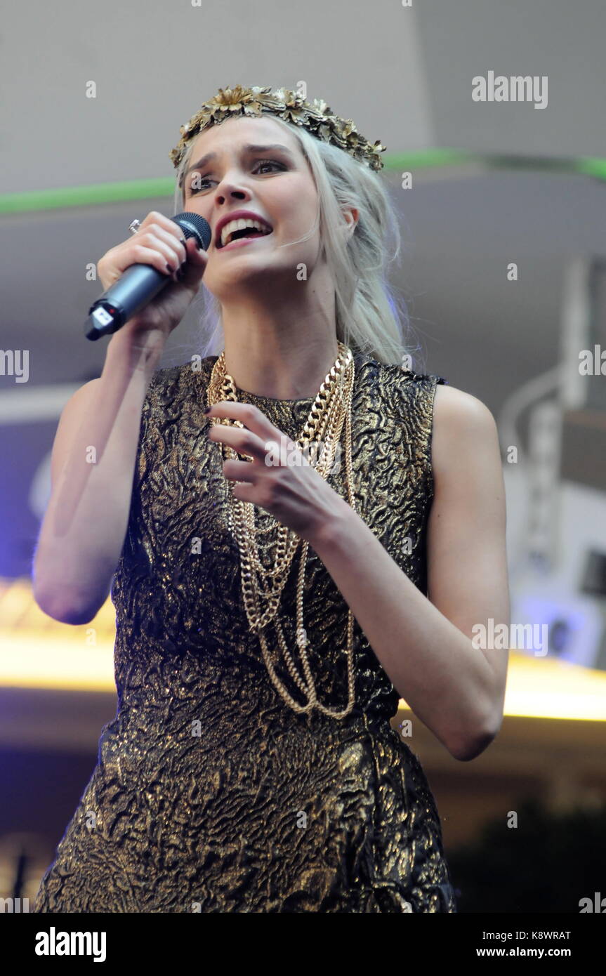 French singer Camille Lou attends showcase in Lyon, France Stock Photo ...