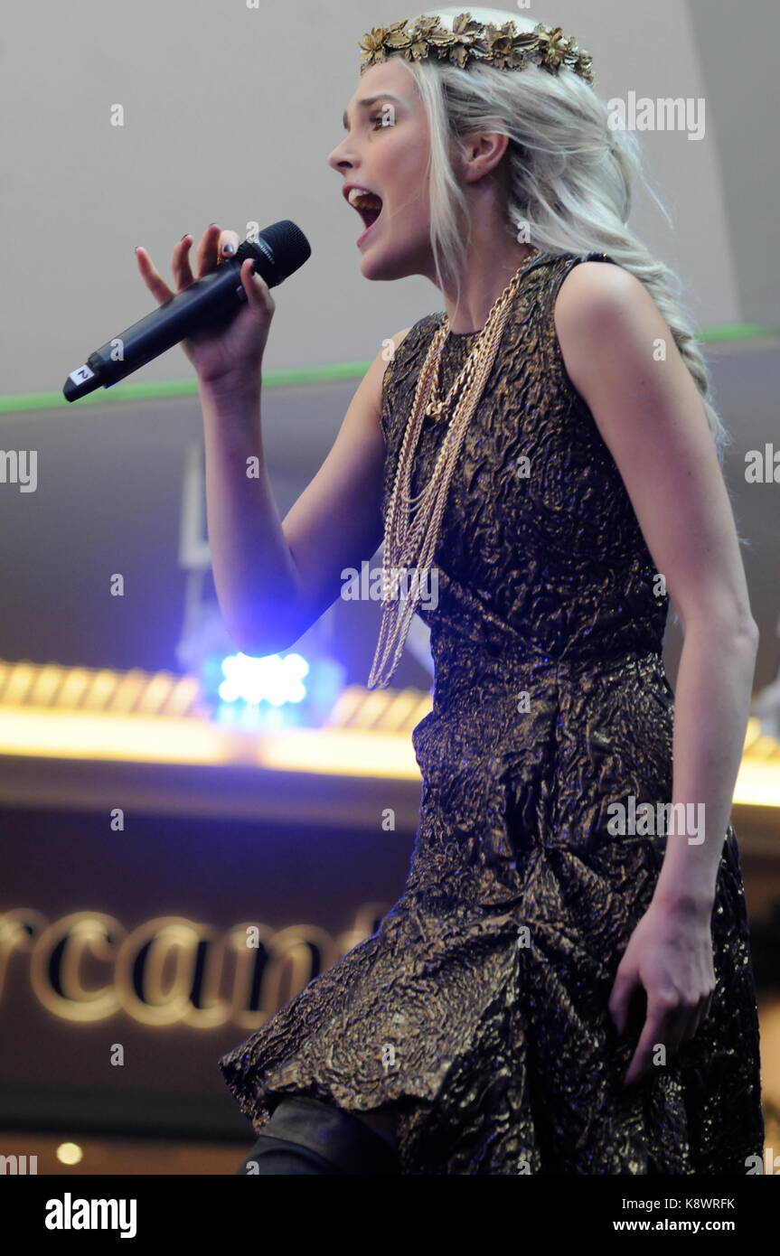 French singer Camille Lou attends showcase in Lyon, France Stock Photo ...