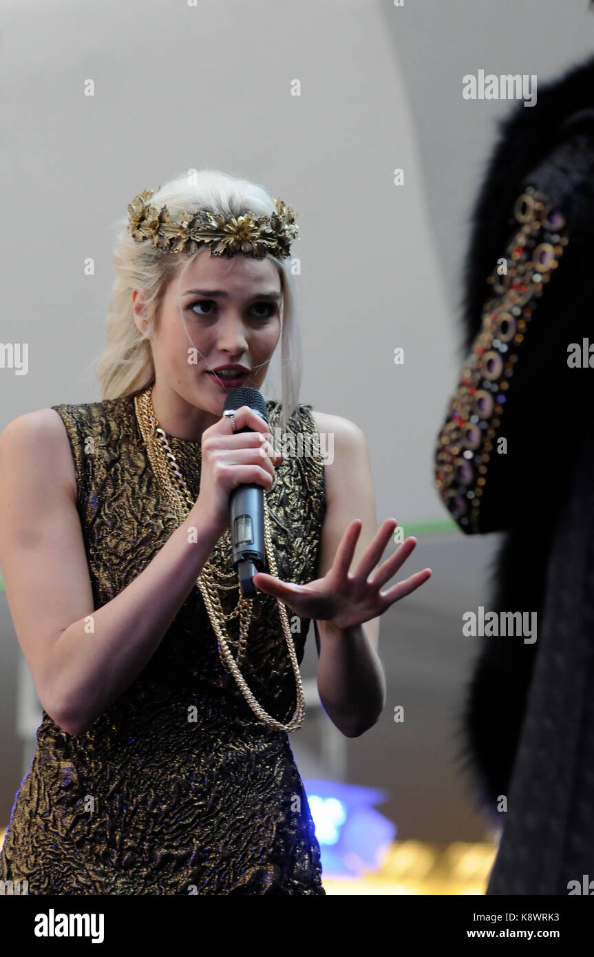 French singer Camille Lou attends showcase in Lyon, France Stock Photo ...