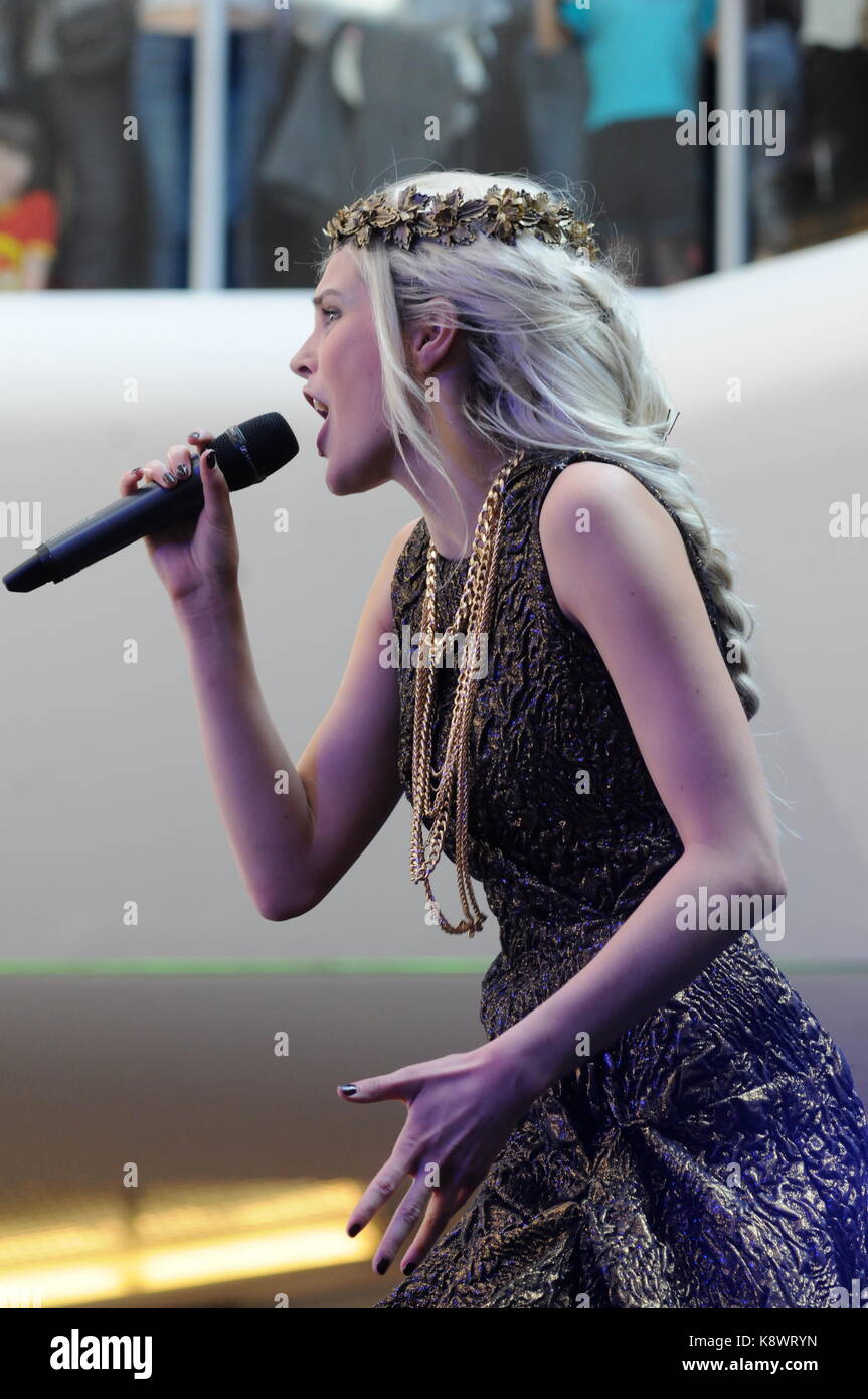 French singer Camille Lou attends showcase in Lyon, France Stock Photo ...