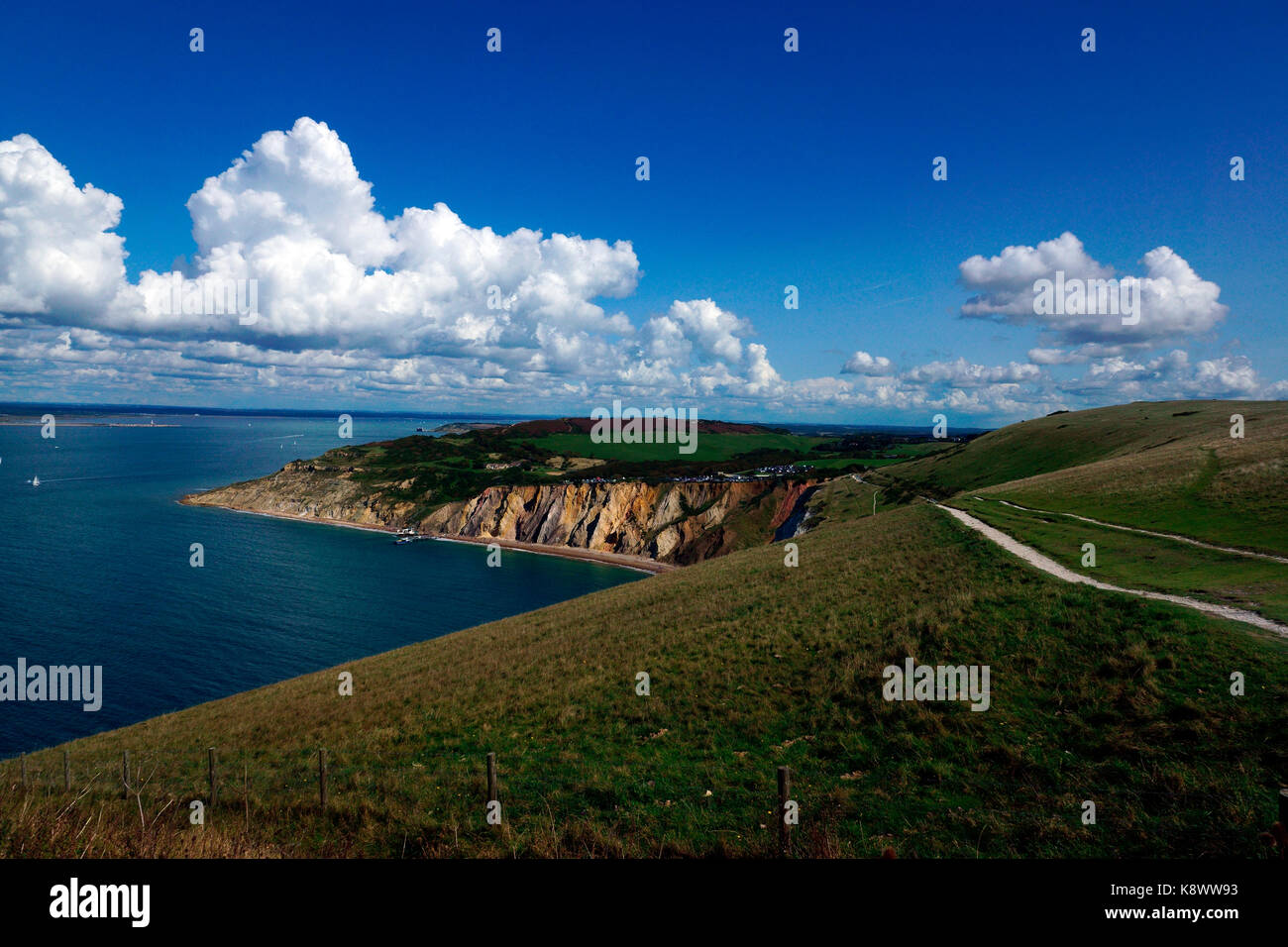 ALUM BAY CHINE FROM THE FOOT PATH Stock Photo - Alamy