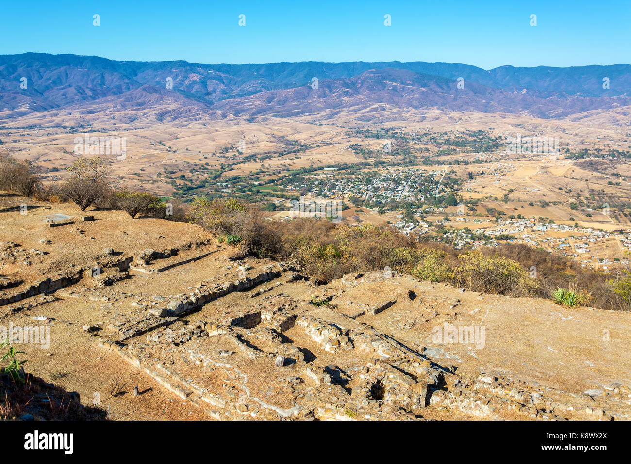 Beautiful arid landscape in Oaxaca, Mexico Stock Photo - Alamy