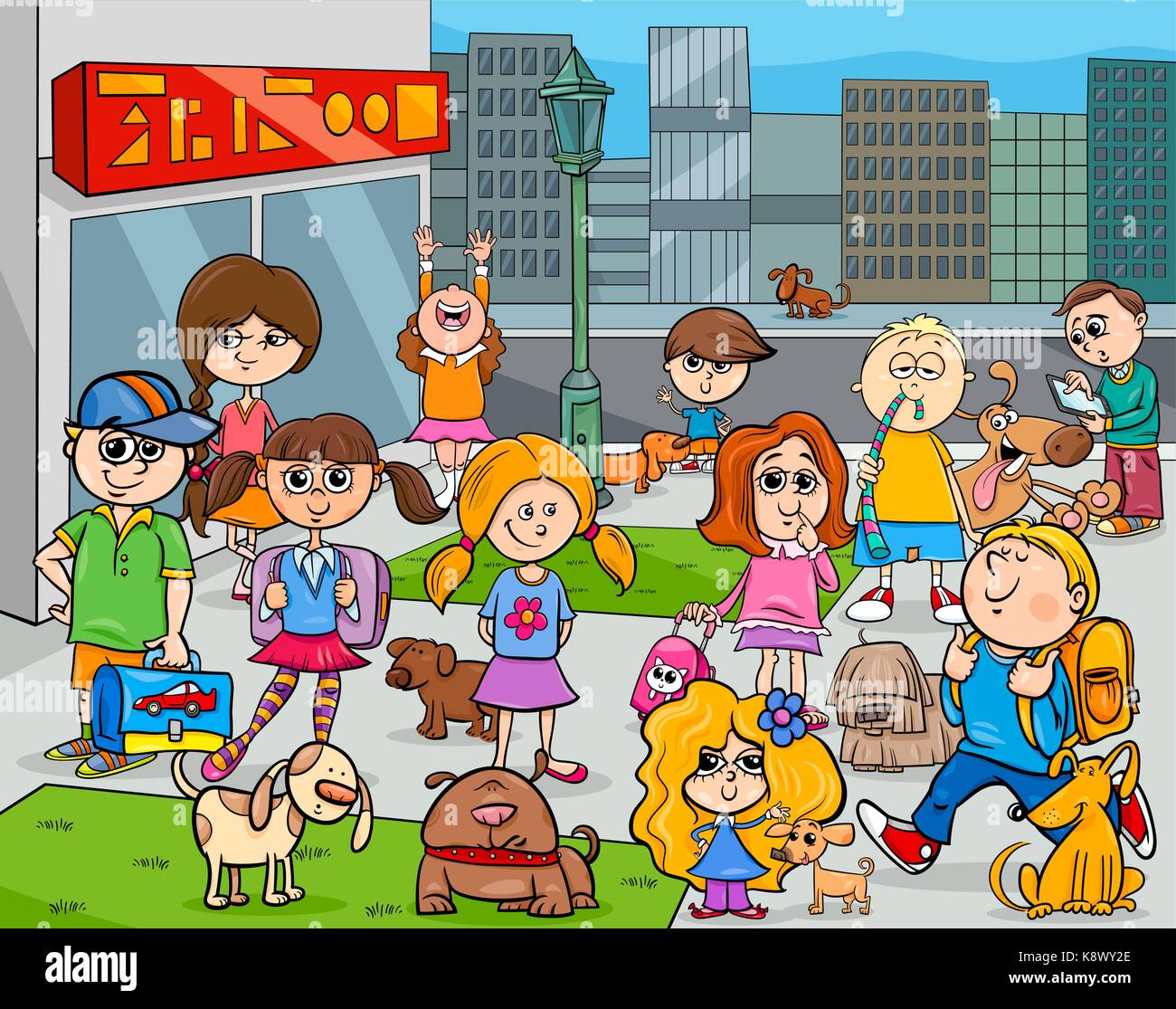 Town dogs Stock Vector Images - Alamy