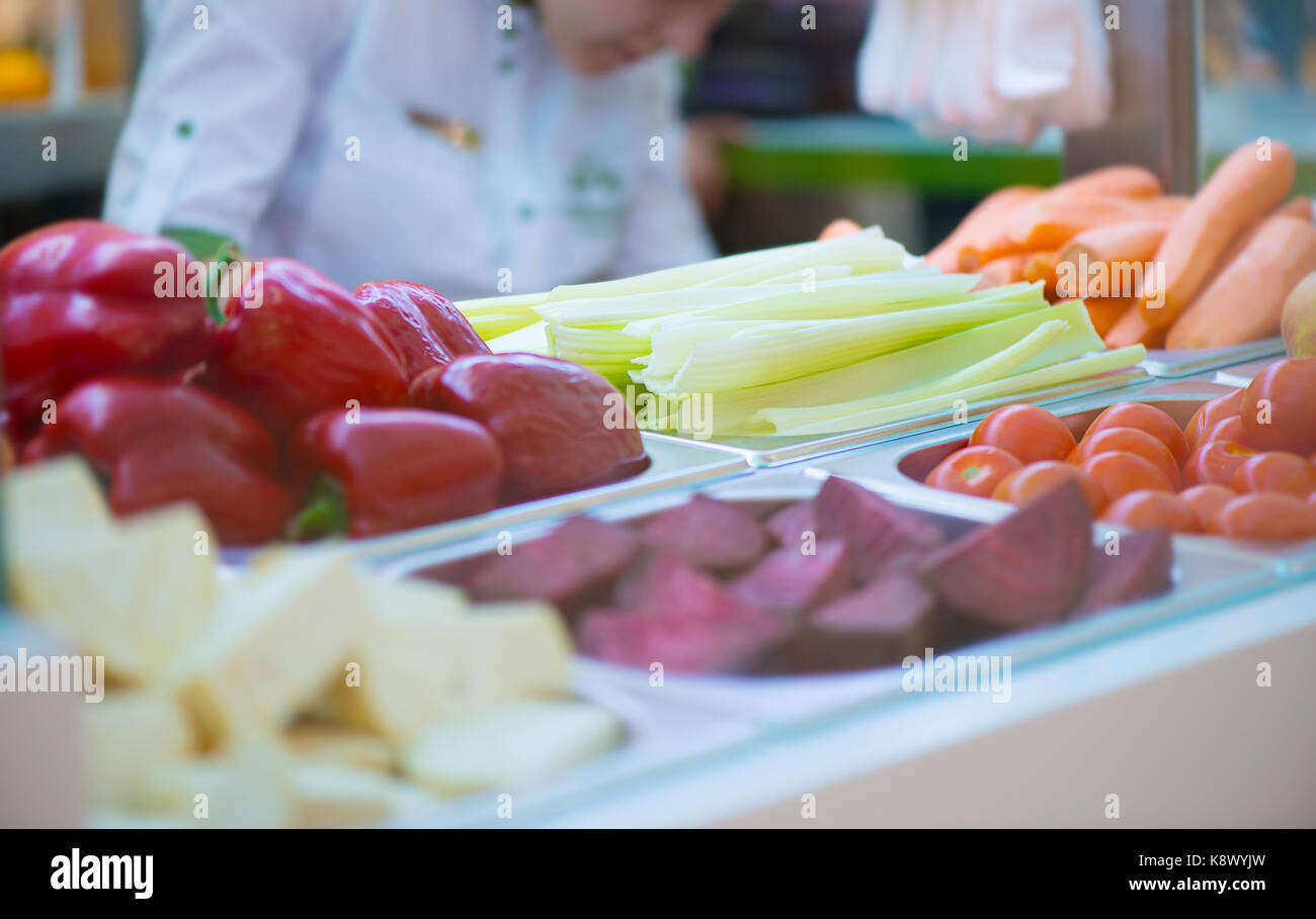 Closeup of fresh colourful vegetables in supermarket Stock Photo - Alamy