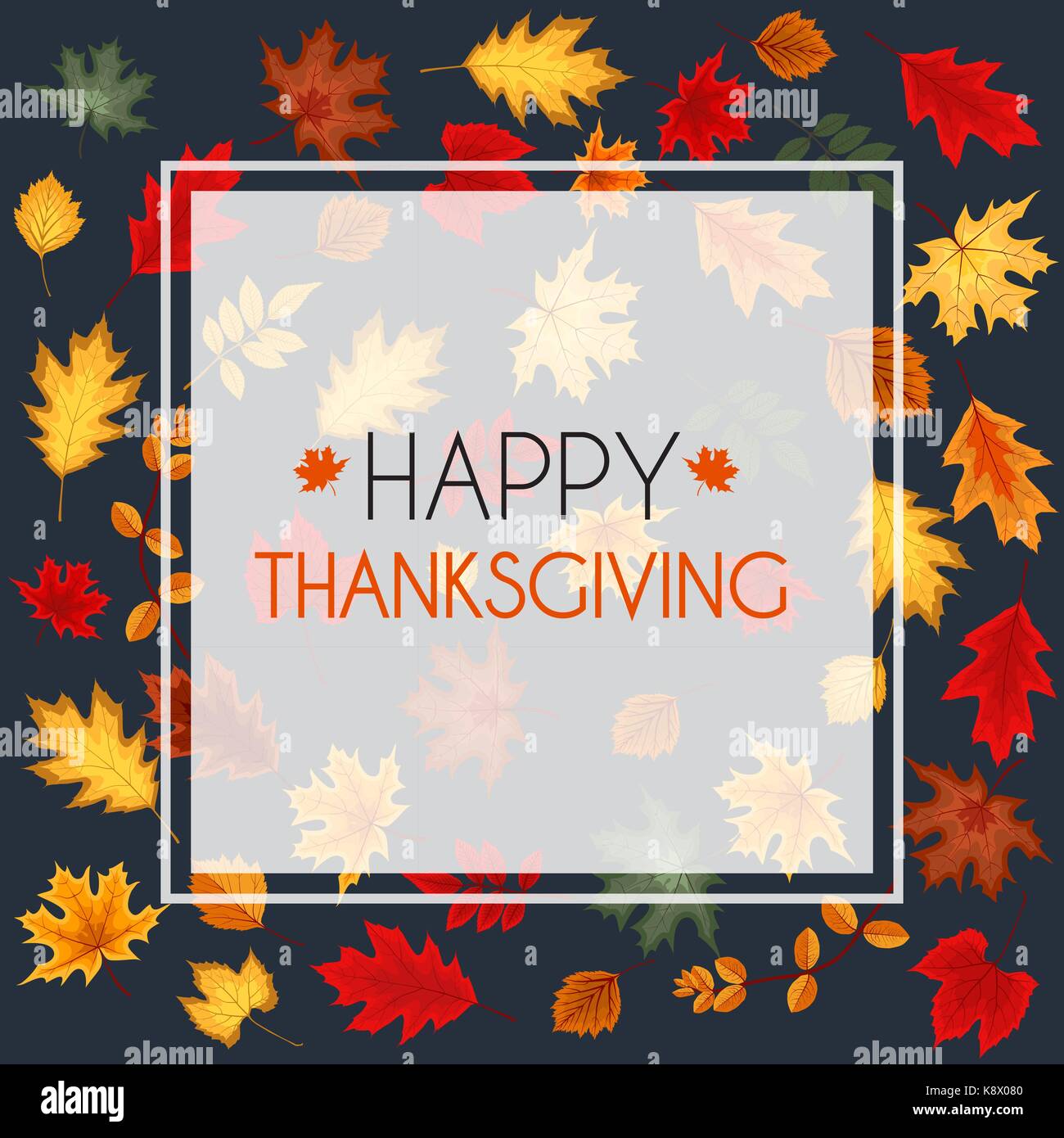 Abstract Vector Illustration Autumn Happy Thanksgiving Backgroun Stock ...