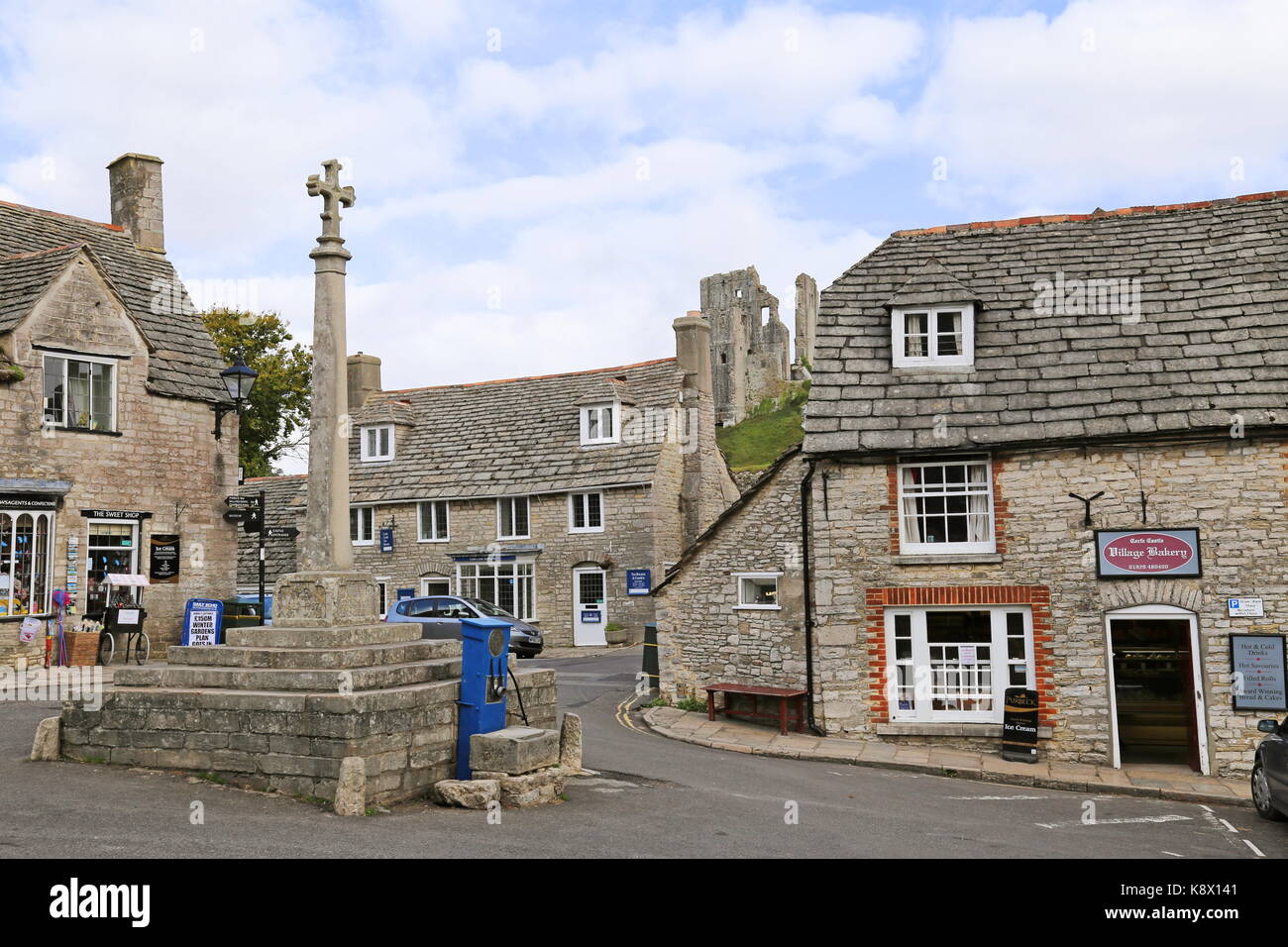 The Sweet Shop, Market Cross, Castle and Village Bakery, The Square ...