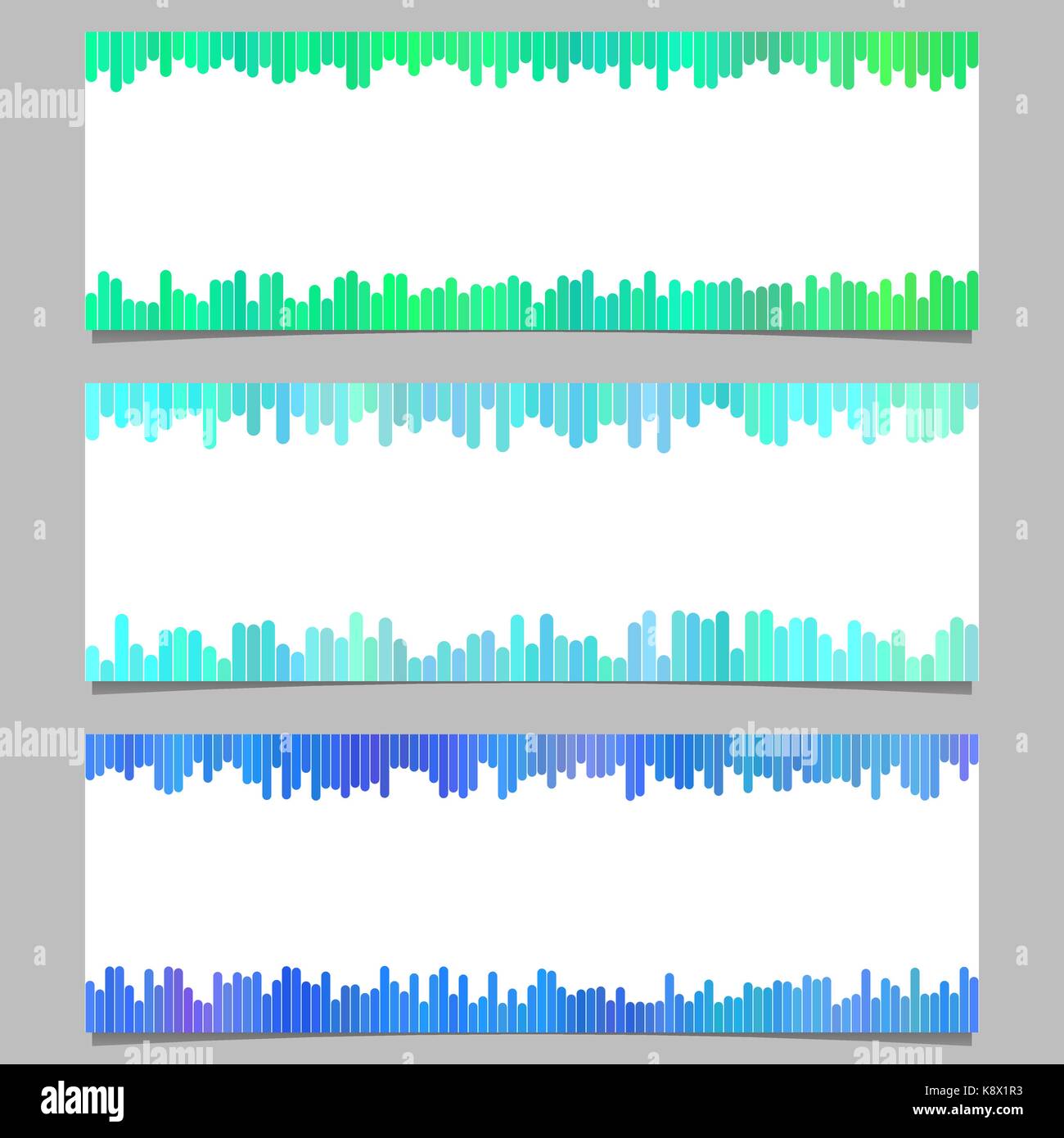 Geometrical banner template design set - horizontal vector graphics ...