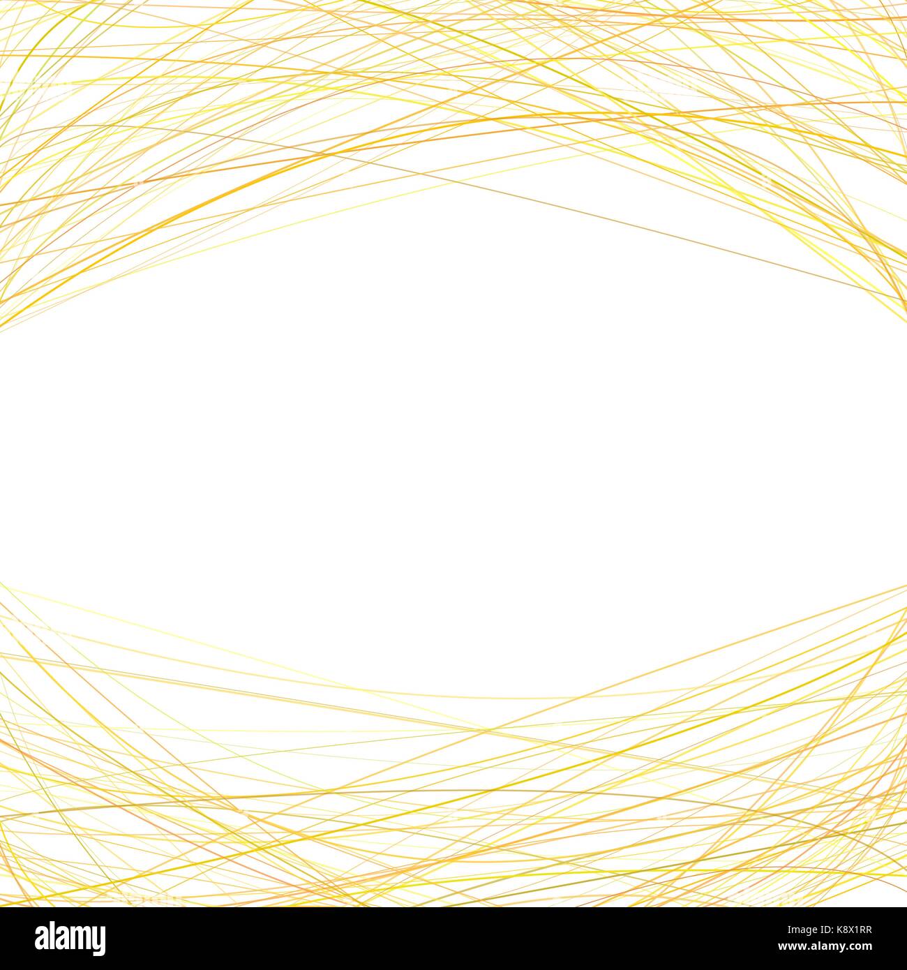 Abstract background with random curved lines at the top and the bottom ...