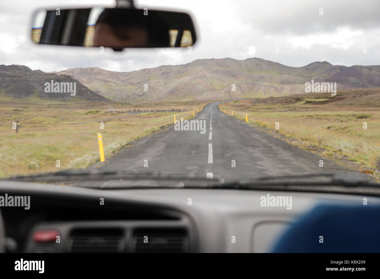 Road view from inside the car Stock Photo - Alamy