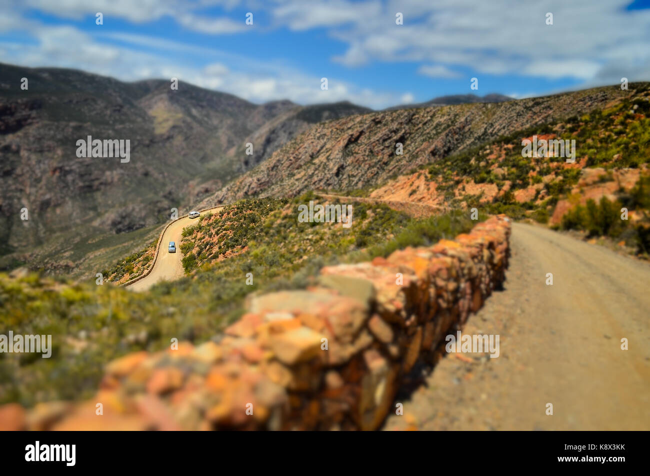 Miniature view of the Swartberg, the most impressive mountain pass of ...