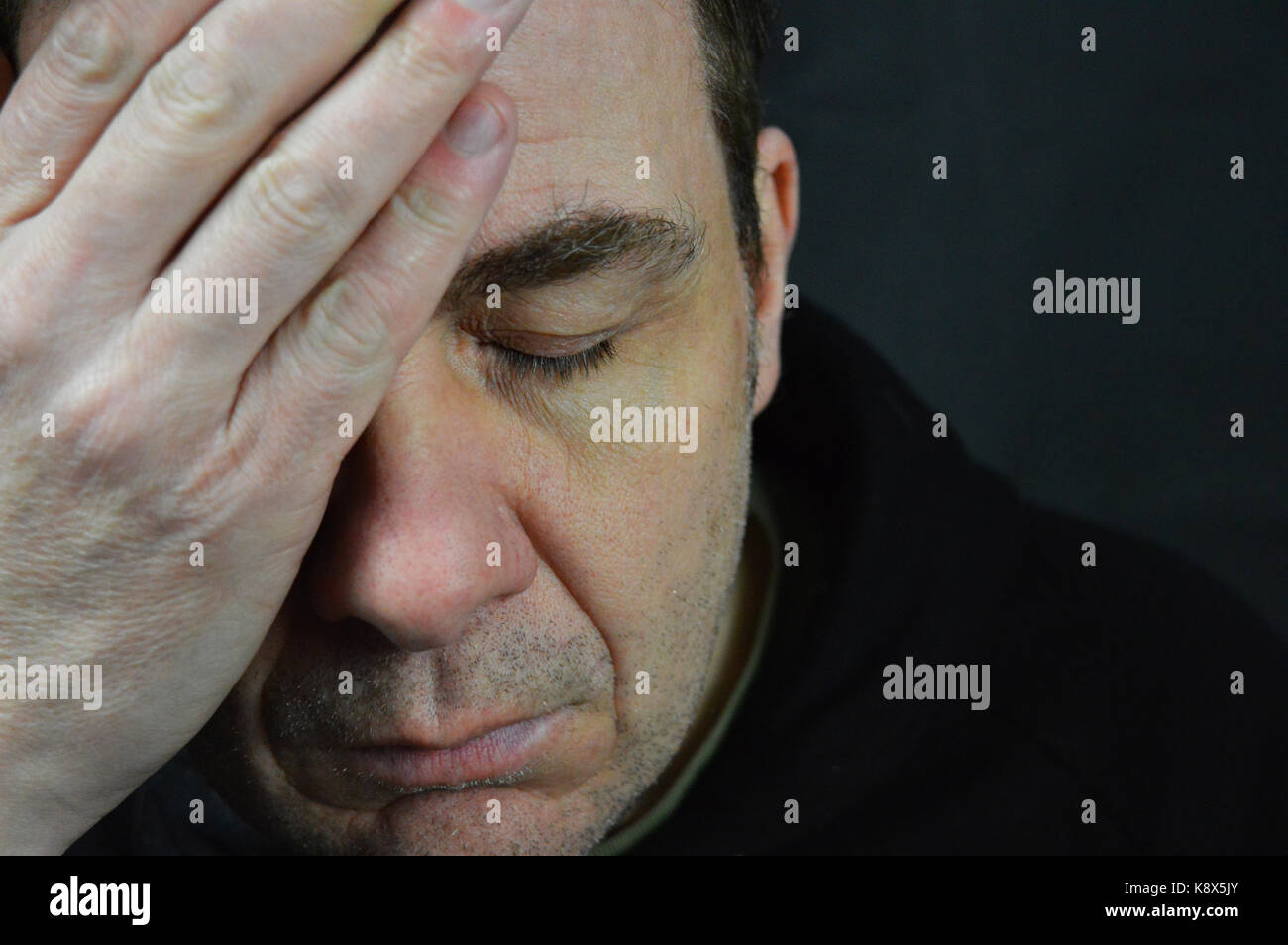 Man suffering depression Stock Photo - Alamy