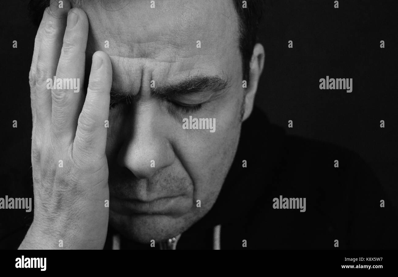 Man suffering depression Stock Photo - Alamy