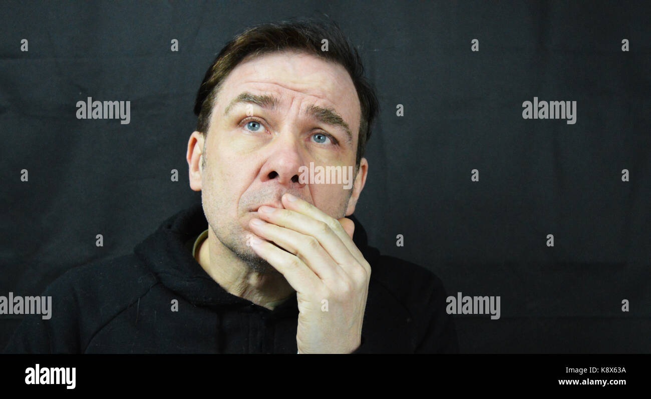 Man suffering depression Stock Photo - Alamy