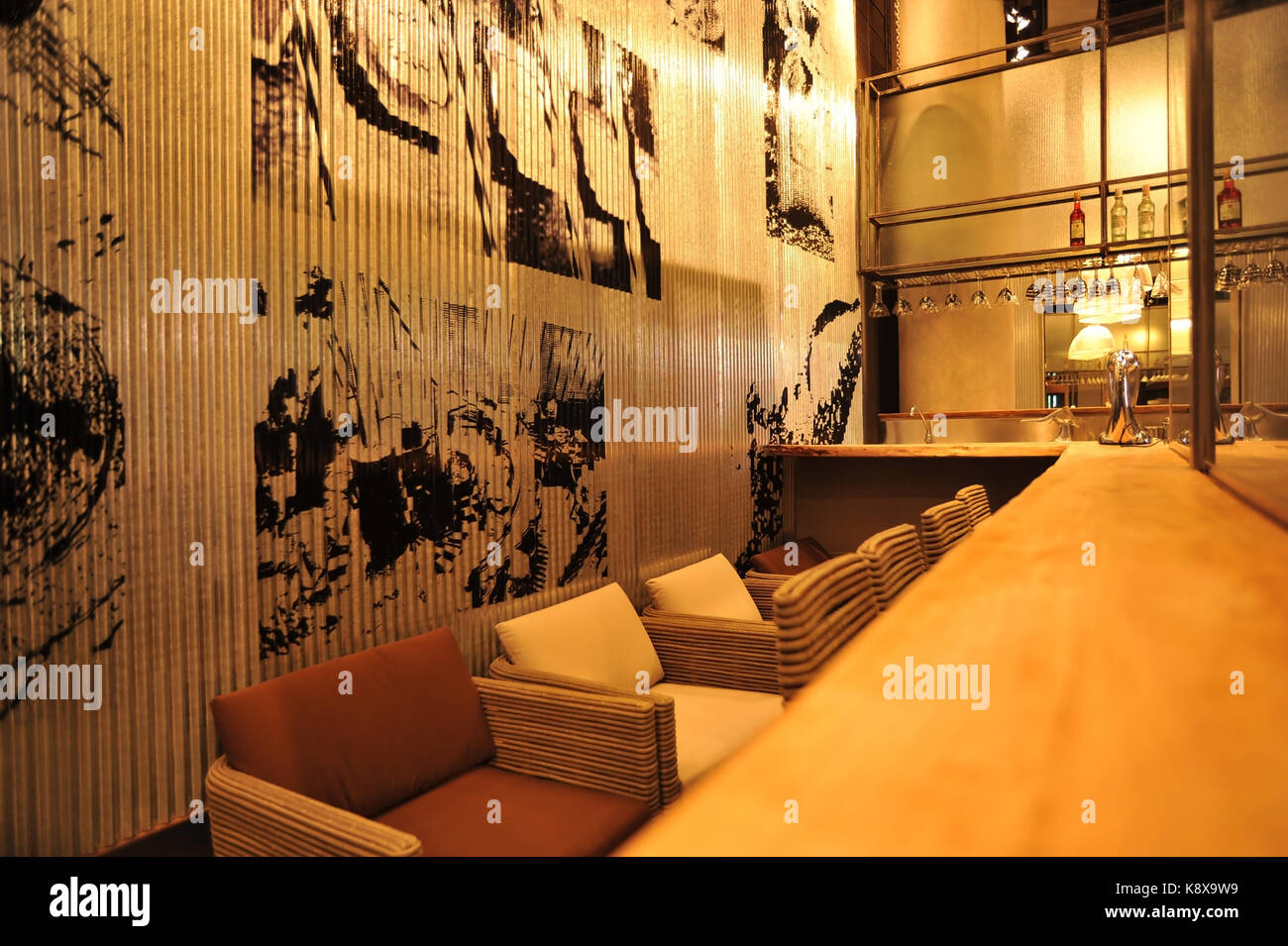 Industrial loft bar style Stock Photo - Alamy