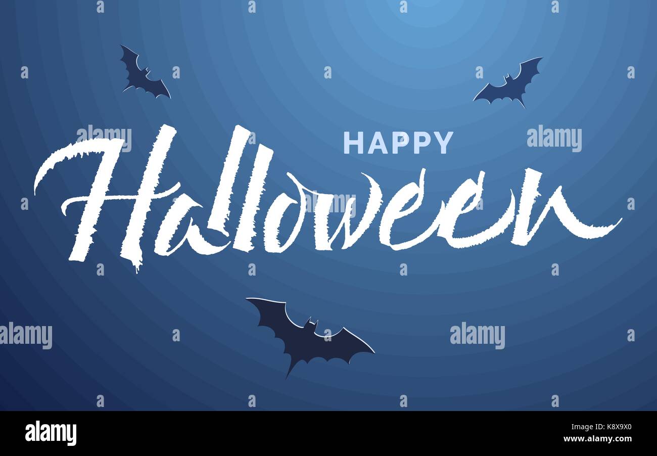 Happy Halloween handwritten vector lettering Stock Vector Image & Art ...