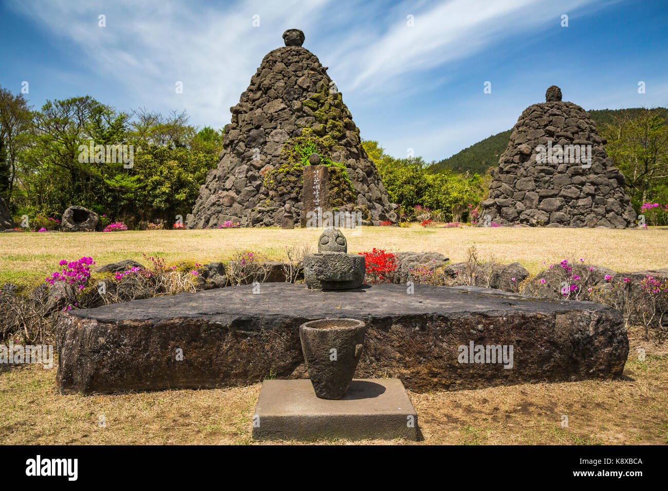 The Jeju Stone Park in Jocheon-eup, Jeju-si, Jeju Island, South Korea ...