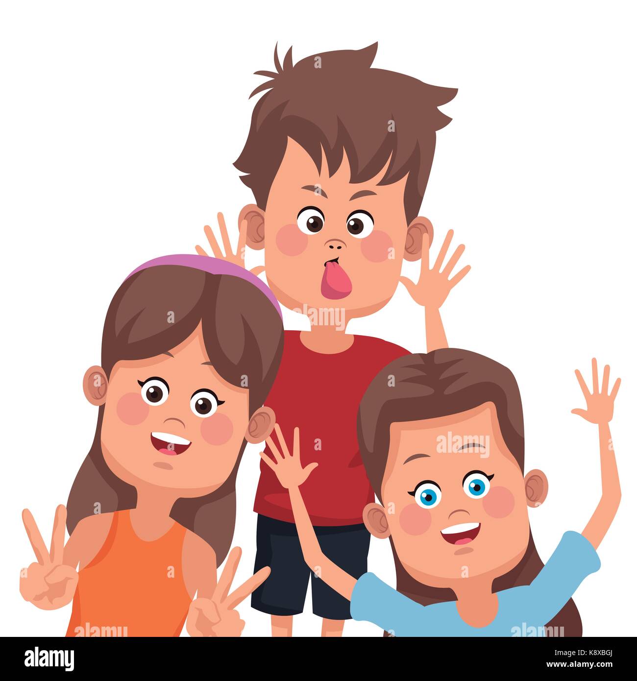 Kids friends cartoon Stock Vector Image & Art - Alamy