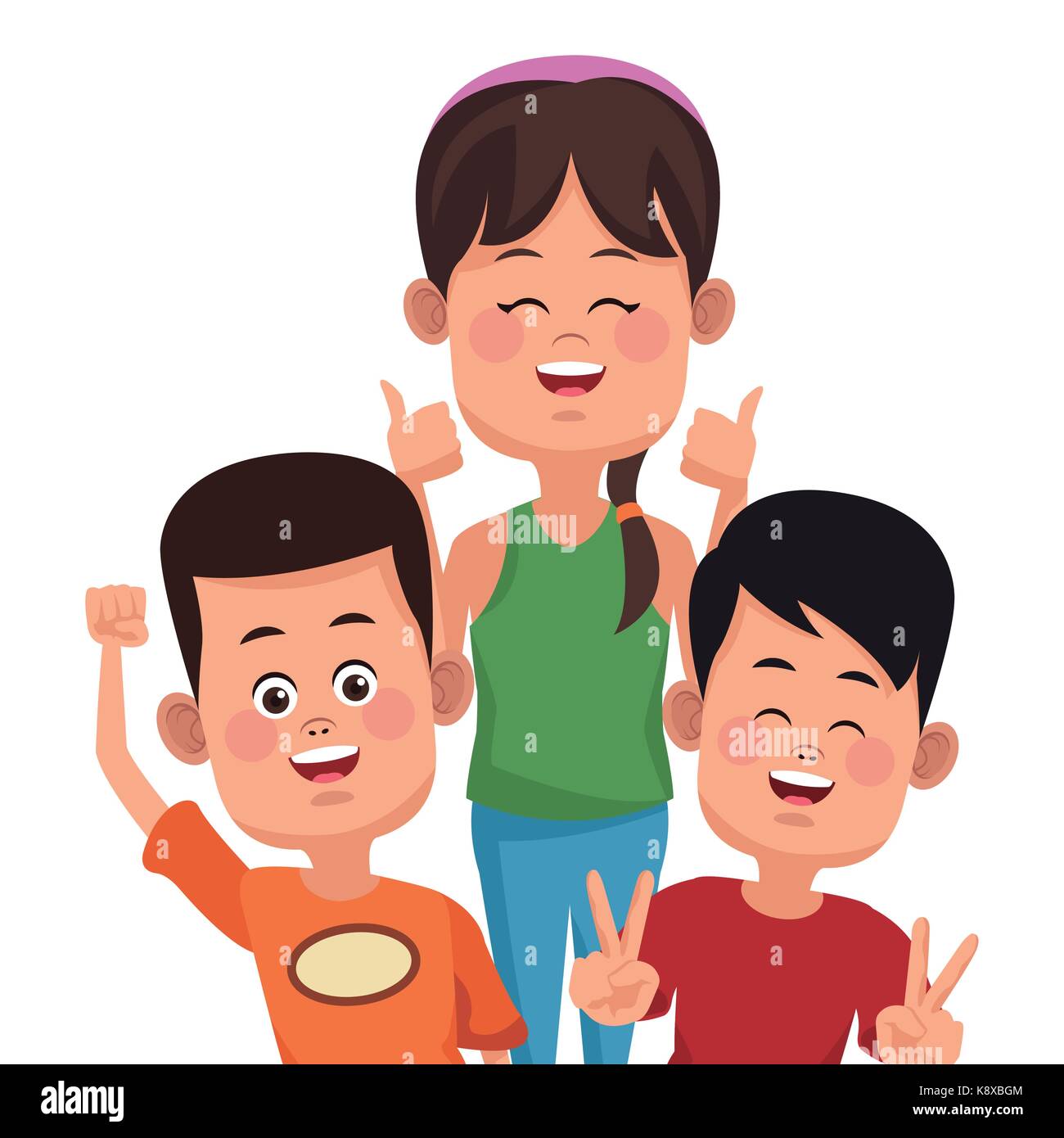Kids friends cartoon Stock Vector Image & Art - Alamy
