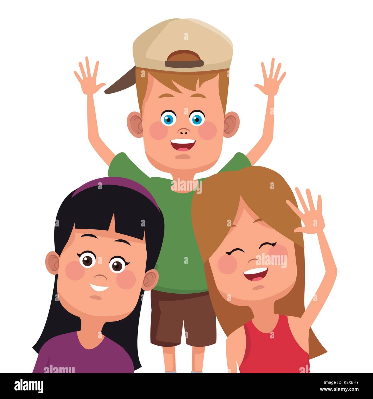 Kids friends cartoon Stock Vector Image & Art - Alamy