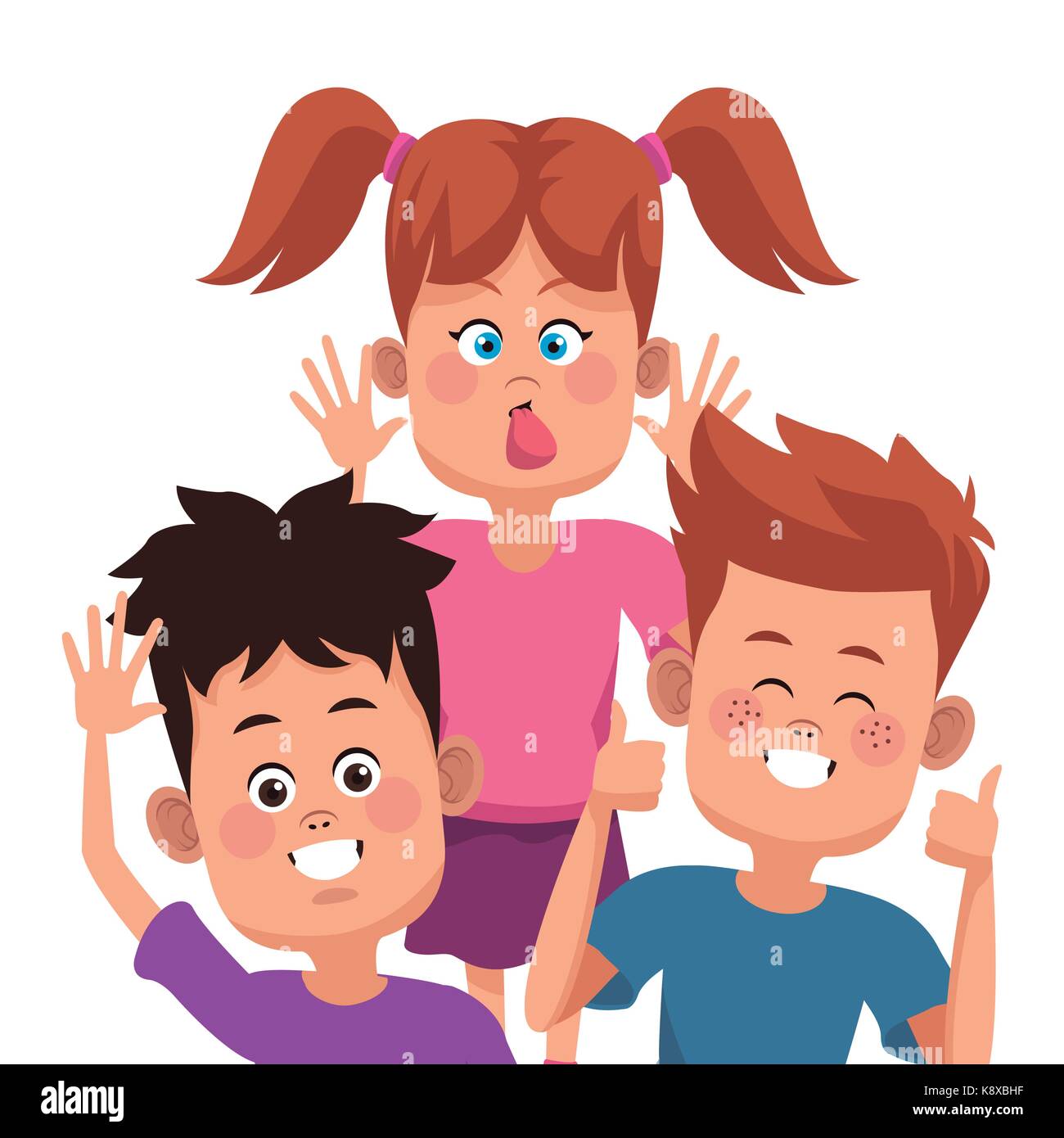 Kids friends cartoon Stock Vector Image & Art - Alamy