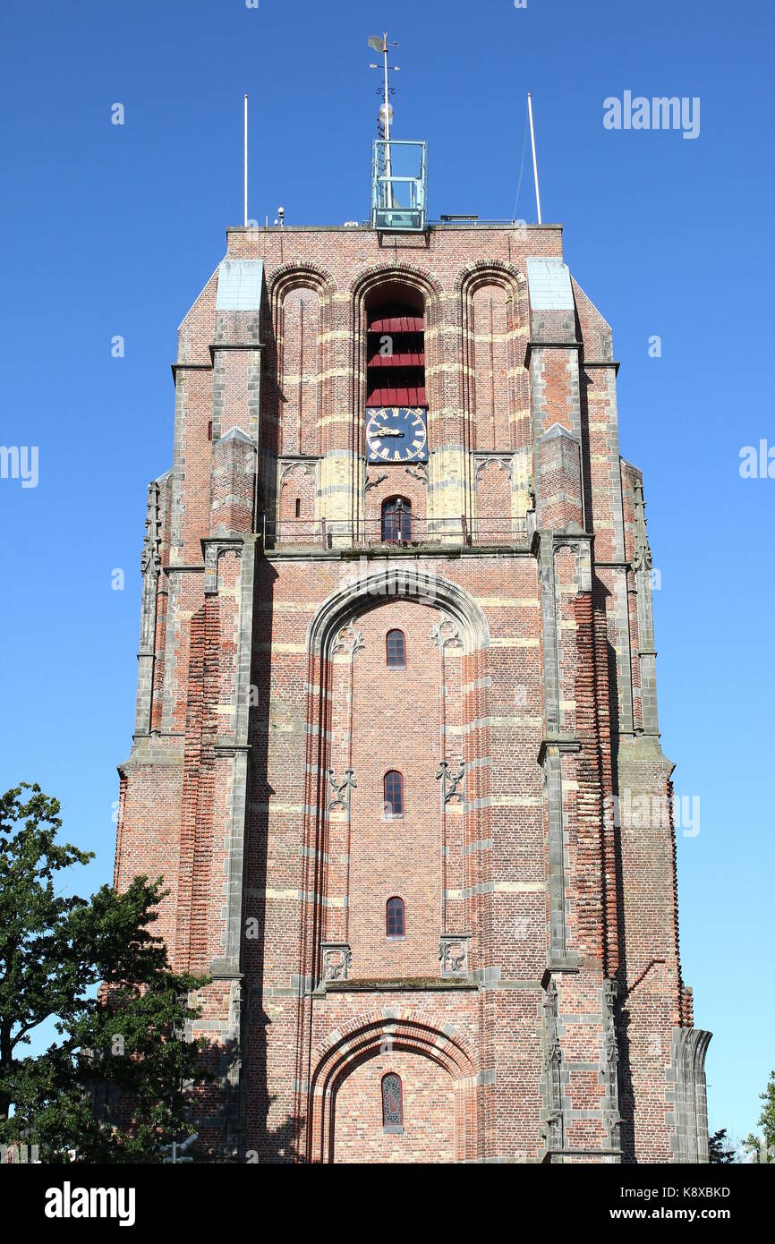 16th century Oldehove Tower in Leeuwarden, Friesland, The Netherlands ...