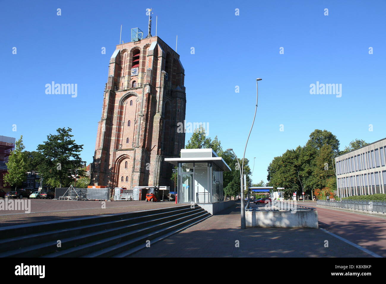 16th century Oldehove Tower in Leeuwarden, Friesland, The Netherlands ...