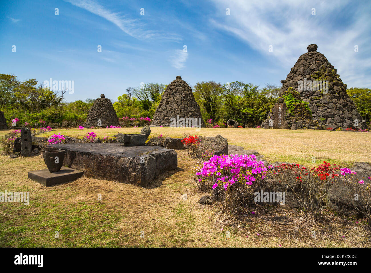 The Jeju Stone Park in Jocheon-eup, Jeju-si, Jeju Island, South Korea ...